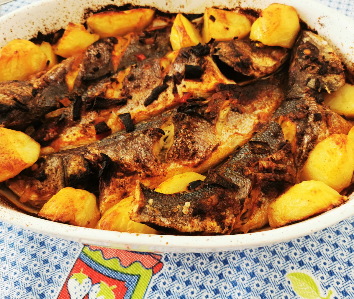 Robalo assado no forno - As Receitas da Avó Cidália